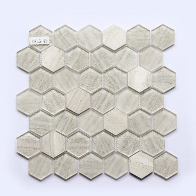 Van de Muurtegels van het glasmozaïek van de de Binnenhuisarchitectuurbadkamers Hexagon en Vierkante Tegel