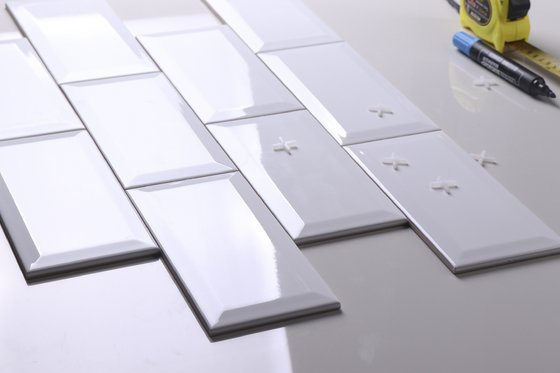4*8 duim 100*200mm Tegel van de Keuken de Ceramische Afgeschuinde Matte Glanzende Metro in Wit