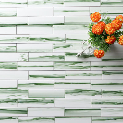5*20cm het Achtergronddecor Chinese Schilderen Effect Groene Verglaasde Muurtegel