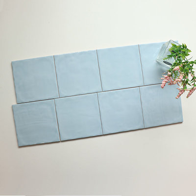 Ongelijke Oceaan Blauwe Verglaasde Moderne de Muurtegel van de Ontwerp150*150 mm Ceramische Glanzende Metro