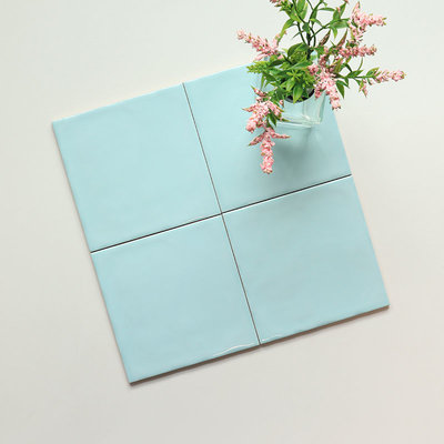 Van de de Badkamers de Ceramische Muur van Bouwmateriaalduck egg blue color glazed Tegels 150*150