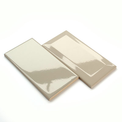 75X150mm 3X6 Duim Witte Glanzende of Matt Bevelled Glazed Ceramic Wall-Tegel