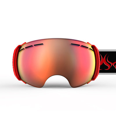 Gafas de encargo profesionales de la snowboard de la lente del espejo de las gafas del esquí para el adulto