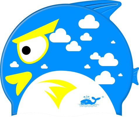 El tiburón de los pescados embroma el silicón animal de la impresión en color de los casquillos de natación unisex