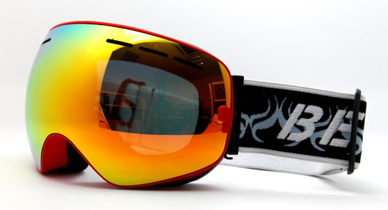 Gafas y gafas cómodas de la snowboard de la lente del espejo para patinar
