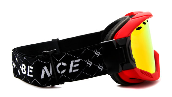 Gafas antis adultas de la nieve de la niebla de la lente roja del CP con compatibilidad del casco y el logotipo de la aduana