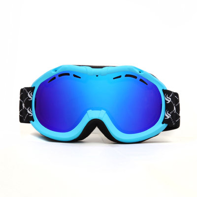 La lente doble ninguna niebla embroma las gafas de la snowboard para las muchachas, amarillo/azul/verde