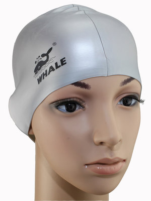 Los casquillos de encargo clásicos de plata de la nadada del silicón/personalizaron los casquillos de natación para las mujeres