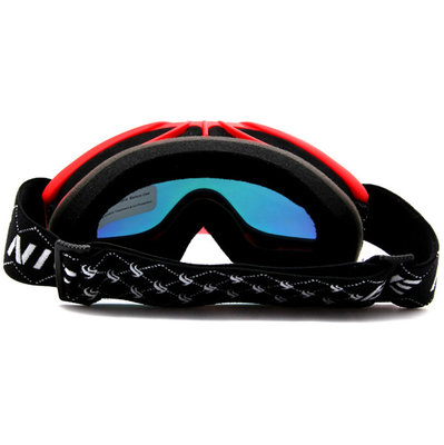Gafas durables de la snowboard de la lente del espejo de los deportes REVO rojas con el puente de la nariz