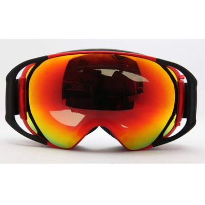 Gafas modificadas para requisitos particulares UV400 del embarque de la nieve/gafas del esquí de la lente del espejo para los hombres