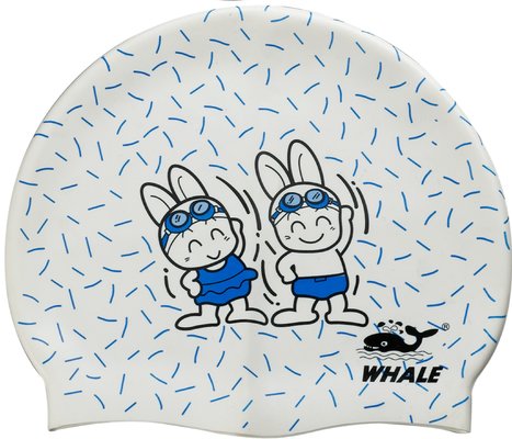 Los sombreros de la natación de los niños de encargo impresos nadan los casquillos para los niños, blanco/azul/rosa