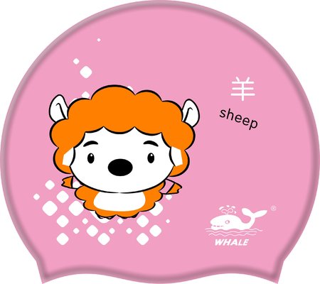 Los sombreros de la natación de los niños de encargo impresos nadan los casquillos para los niños, blanco/azul/rosa