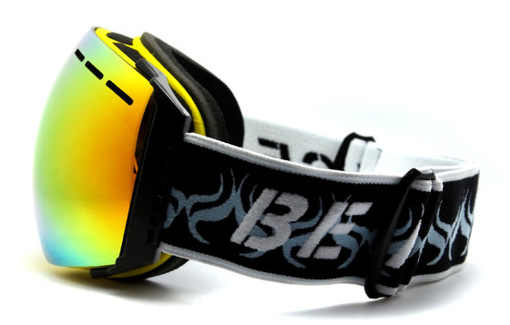 Gafas Frameless populares del esquí de las gafas del esquí del amarillo TPU que cupieron sobre los vidrios