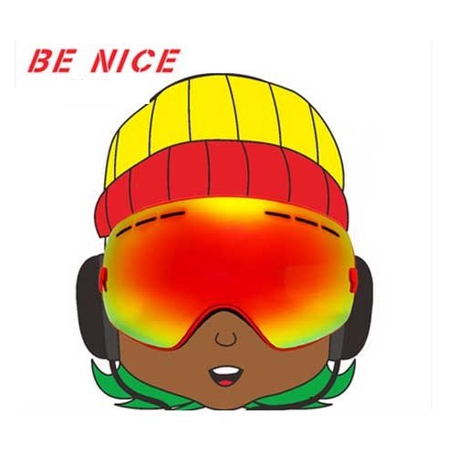 Gafas de seguridad menores de esquí de las gafas de los niños de la lente esférica de la PC de las gafas de la nieve de los niños del certificado del FDA y del CE