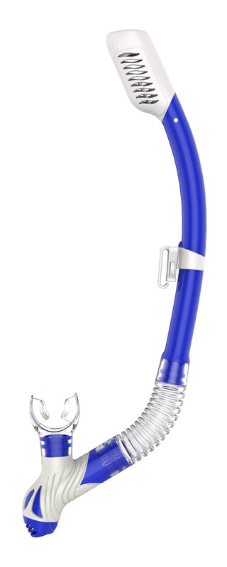 Tubo respirador seco azul claro del salto con el ODM del OEM de la boca del silicón del tubo de la PU del pedazo