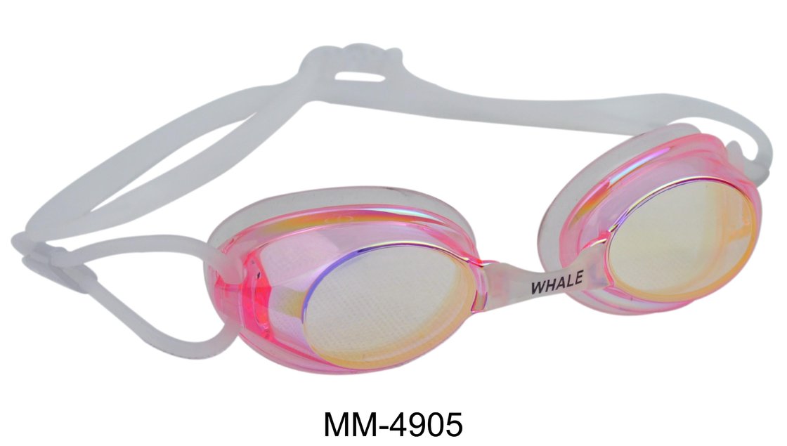 Gafas de encargo rosadas adultas de la nadada del silicón de las gafas de la natación que compiten con para las mujeres