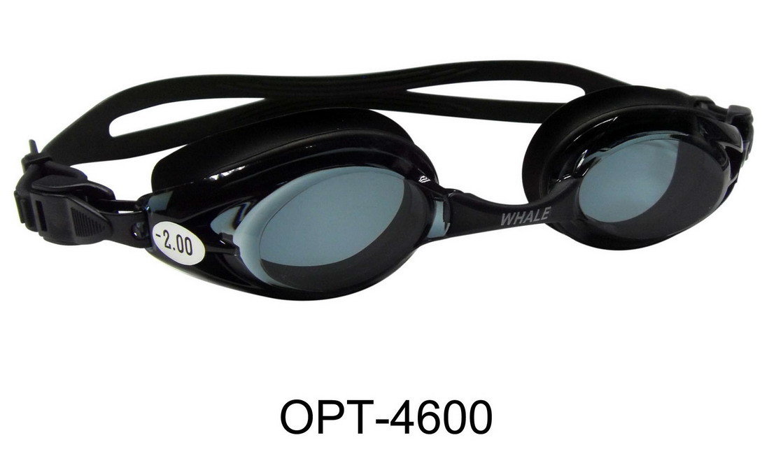 Protección ULTRAVIOLETA de la nadada de las gafas de la PC de la lente de la máscara óptica negra de la nadada para los adultos