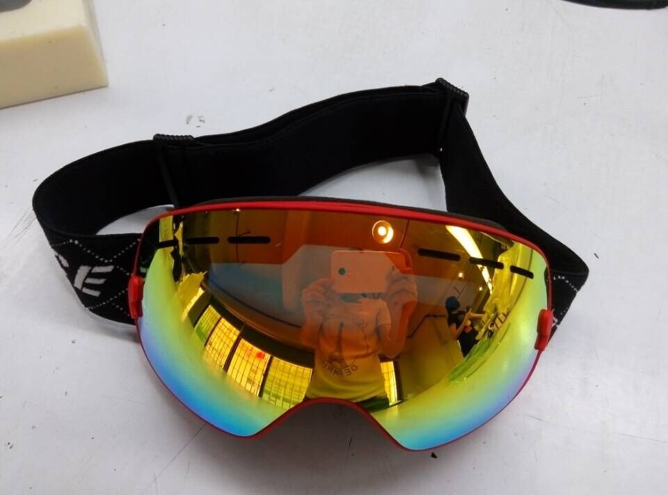 La serie colorida del niño del padre embroma gafas de la snowboard con la lente de la PC de TPU