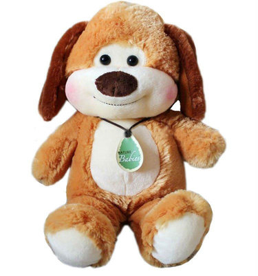 10 inch Children Lovely Small Stuffed Animals Plush Dog with Badge