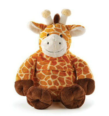 Giocattoli adorabili dell'animale farcito della giraffa di Brown che si siedono e che stanno posa