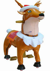 Large Christmas Plush Stuffed Toys Animals Deer with Clothes