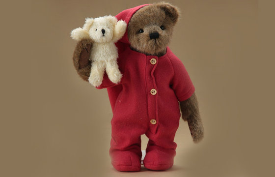 Bambini/cucciolo adulto dell'animale domestico dell'orso della peluche di Natale del regalo 38CM che portano un abito rosso