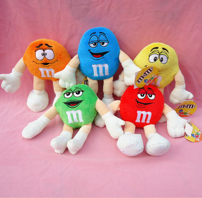La peluche media verde del fumetto degli animali farciti di M&amp;M gioca la dimensione di 25cm