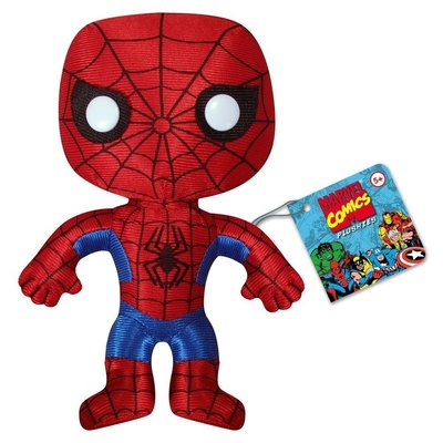 La peluche sveglia del fumetto degli animali farciti dello Spiderman gioca per il partito/festival