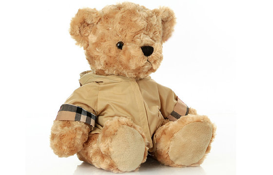 Il vestito da cappotto del cotone di materiale da otturazione di 100% pp si siede il regalo di compleanno bambola di pezza orsacchiotto della peluche 30CM