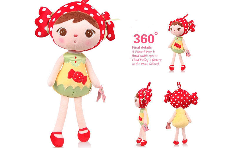giocattoli svegli della peluche della ragazza di 50cm e bambola farcita del fumetto del bambino per il regalo di festa del nuovo anno