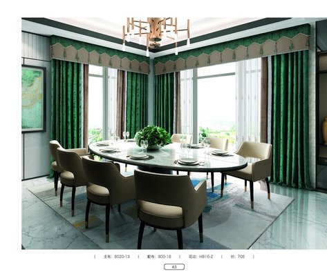Hot Selling Elegant Brown Curtains Drapes Fabric Blackout Jacquard for Home Window  Customized