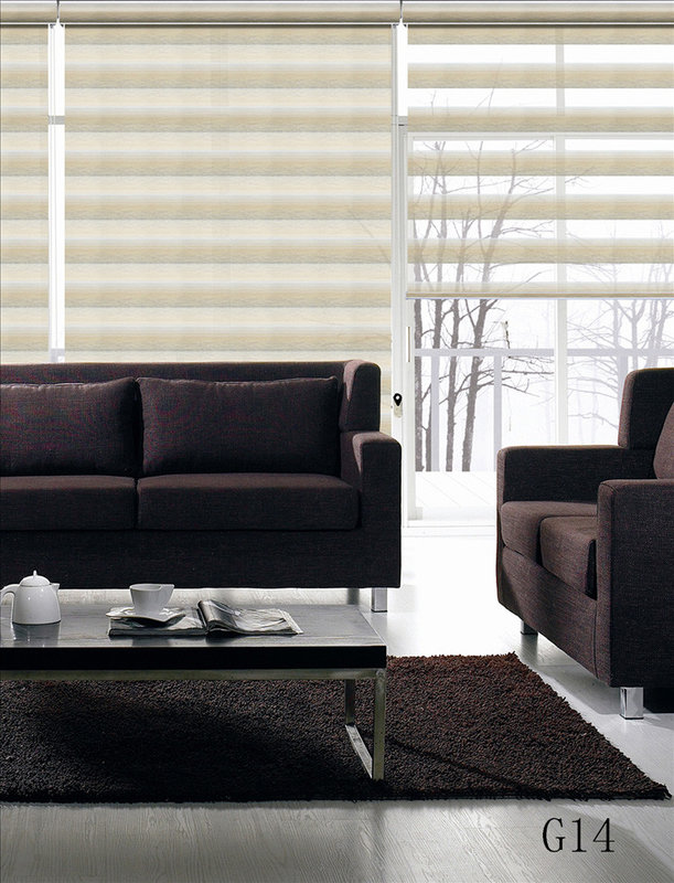 100% Polyester High Quality Indoor zebra blinds blackout Customized size