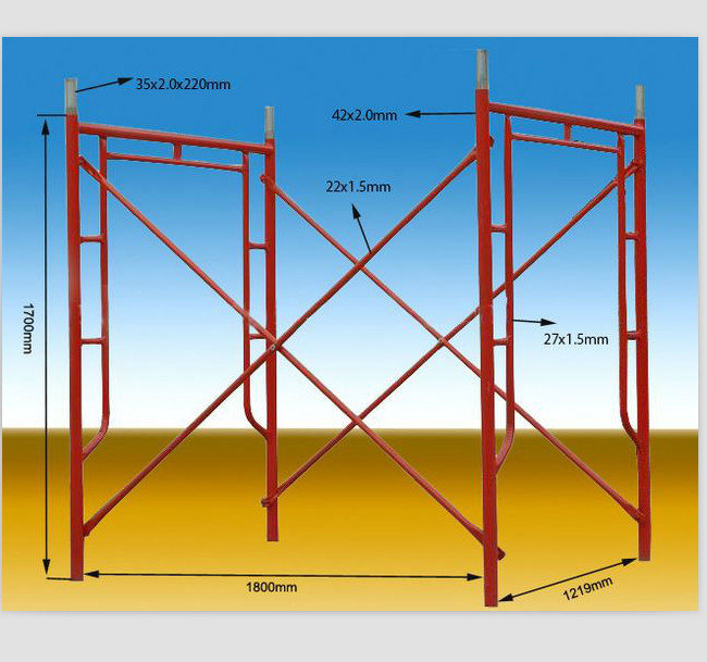 China exporter factory mill H frame scaffolding parts for sale 1219*1700