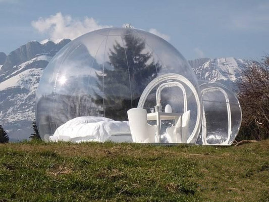 La tente gonflable transparente de 6.5*5*2.8 M vont dehors bonne tension
