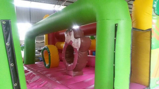 Château coloré par jeux gonflables drôles ignifuges de sports pour le jeu d'enfants