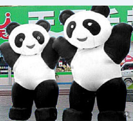 intéressant vif de panda de tissu de 210D Oxford d'animaux gonflables d'explosion pour l'événement