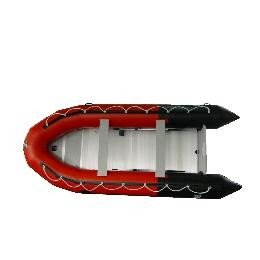 Bateau de pêche gonflable se pliant de PVC de plastique de plage noire pour l'eau drôle avec le moteur