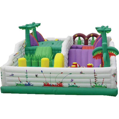 Grands jeux gonflables de sports de PVC de 0.55mm, parc d'attractions géant Funcity pour des enfants drôles
