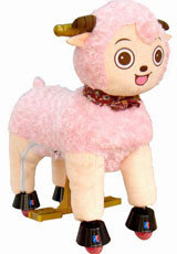 Le mouton bourré par peluche rose unique joue des animaux pour des enfants, jouets bourrés de bébé