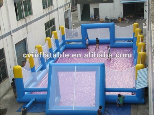 Cour de volleyball gonflable de l'eau de produits gonflables de vente de PVC pour la famille