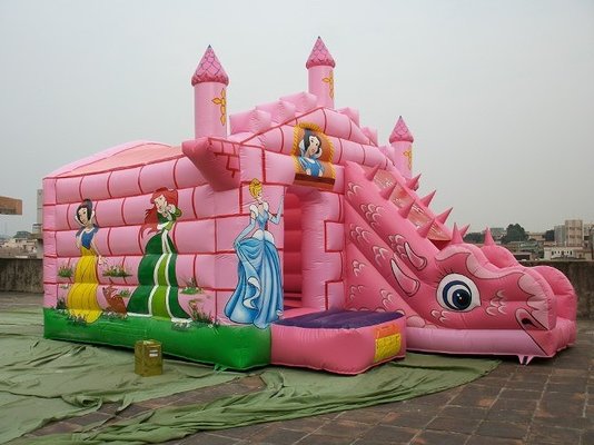 Jeux gonflables colorés adaptés aux besoins du client de sports, châteaux sautants pleins d'entrain drôles