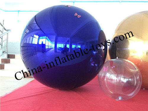 La publicité gonflable géante colorée de boule de miroir monte en ballon des ornements