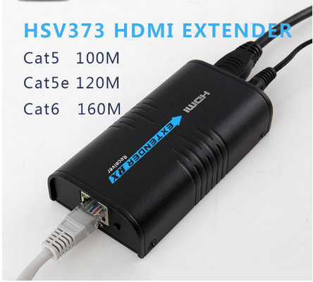 HSV373 DC 5V -12V hdmi extender TCP IP 120m  factory hdmi extender RJ45