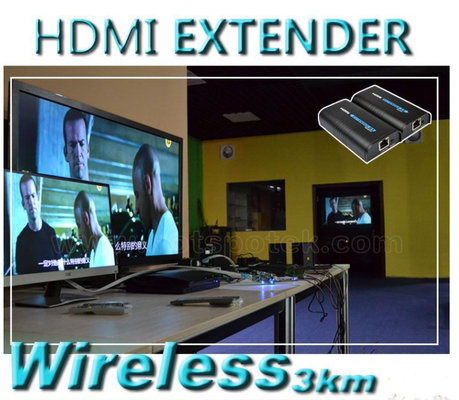 shenzhen OEM manufactory DC5V-12v 3w STP UTP Cat5 point to point/multipoint wireless miracast hdmi adapter
