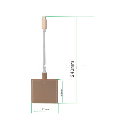 shenzhen OEM/ODM MP3 Player/Mobile phone/computer Multifunctional 3 in 1 design converter usb 3.1 type-c multiport