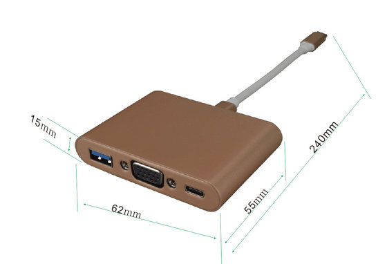 MacbookAir 2016 Multifunctional 3 in 1 design USB-C Digital AV Multiport Adapter