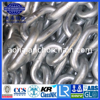 6~50mm BM1 BM2 BM3 galvanized studless Anchor Chain with certification