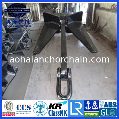 N Type Pool Stokless Anchor, Black Painted cast steel Pool Anchor with KR LR BV NK DNV ABS CCS cert.