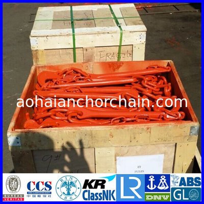 Container lashing Chain, Red painted lashing chain container securing lashing chain