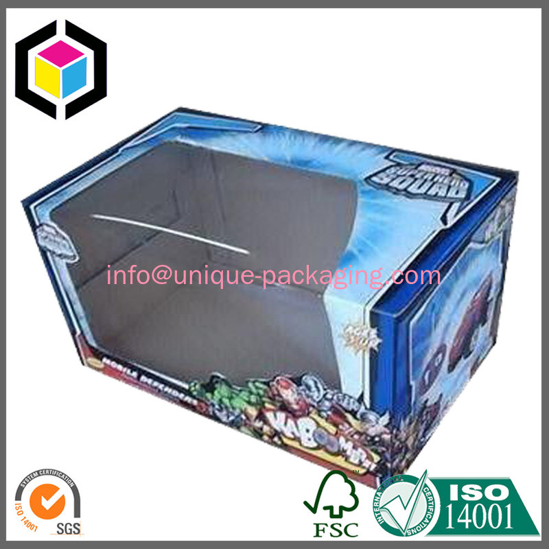 Plastic Window Corrugated Packaging Box; Custom Color Print Toy Packaging Box